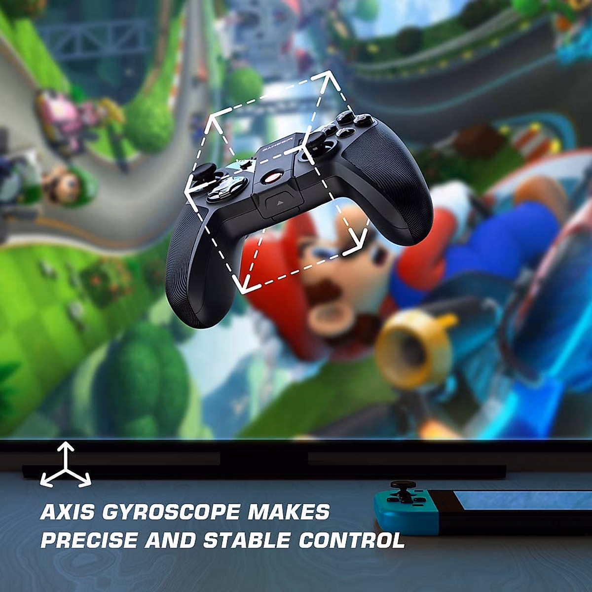 GameSir G4pro Wireless Controller for PC/Android/iOS/Switch Nintendo, PC Cpntroller with ManMagnetic ABXY, Six-Axis Gyroscope, Dual Asymmetric Motor Compatible with Apple Arcade and MFi Games