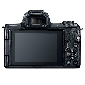 Canon EOS M50 Mirrorless Camera Video Creator Kit w/EF-M 15-45mm Lens, Black, Bundle with Rode VideoMic GO + Cam Bag + 32+16GB SD Card + Case + Reader + Filter Kit + PC Software Kit + Cleaning Kit