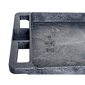 550lb Capacity Heavy Duty Plastic Utility Cart 34-1/2" L x 16-3/4" W with Handle 2 Shelves Pake Handling Tools