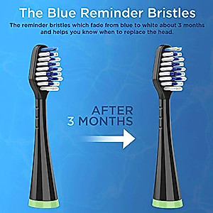 Brush Heads for Waterpik Complete Care 5.0 & 9.0, 4-Pack, Black