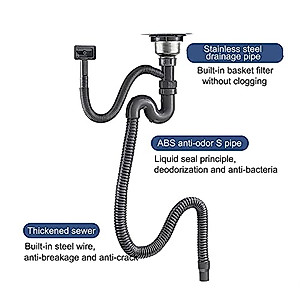 304 Stainless Steel Kitchen Sink, Wall Mounted Commercial Wash Basin for Restaurants, Bars, Garages, Laundry Rooms (Size : 38x32cm)