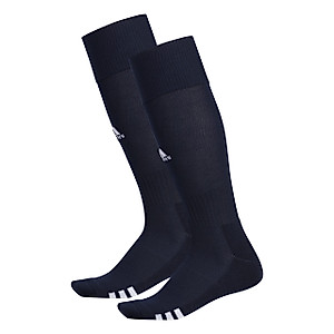 adidas Rivalry Soccer 2.0 OTC, Workout Compression Socks-Over The Calf, Navy Blue/White, Small