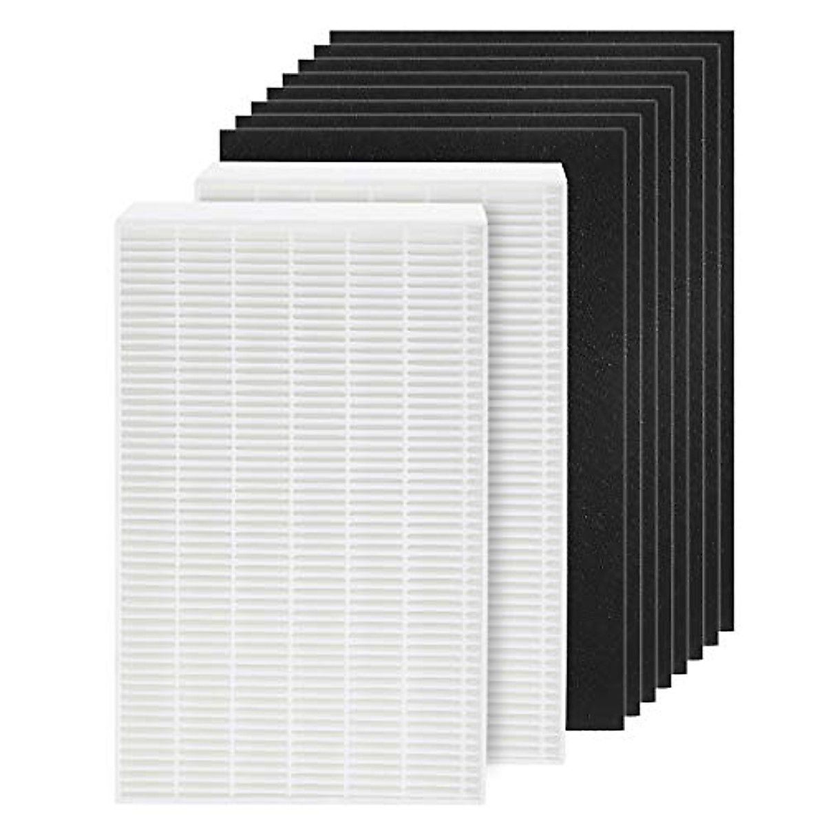HPA100 True HEPA Filter Replacement HRF-ARVP100 for Honeywell HPA100 Series Air Purifier, HPA094, HPA104, HPA105 HPA3100, HPA5100 Series, 2 HEPA R and 8 Precut Carbon Pre-Filters A
