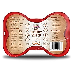 Puppy Cake Dog Birthday Cake Kit- Cake Mix, Icing Mix, Candle and Silicone Pan (Peanut Butter)