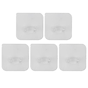 CHICIRIS Self Adhesive Hooks, 5pcs Waterproof Strong Viscosity Shower Holder for Phone for Kitchen for Towel for Plug for Bathroom