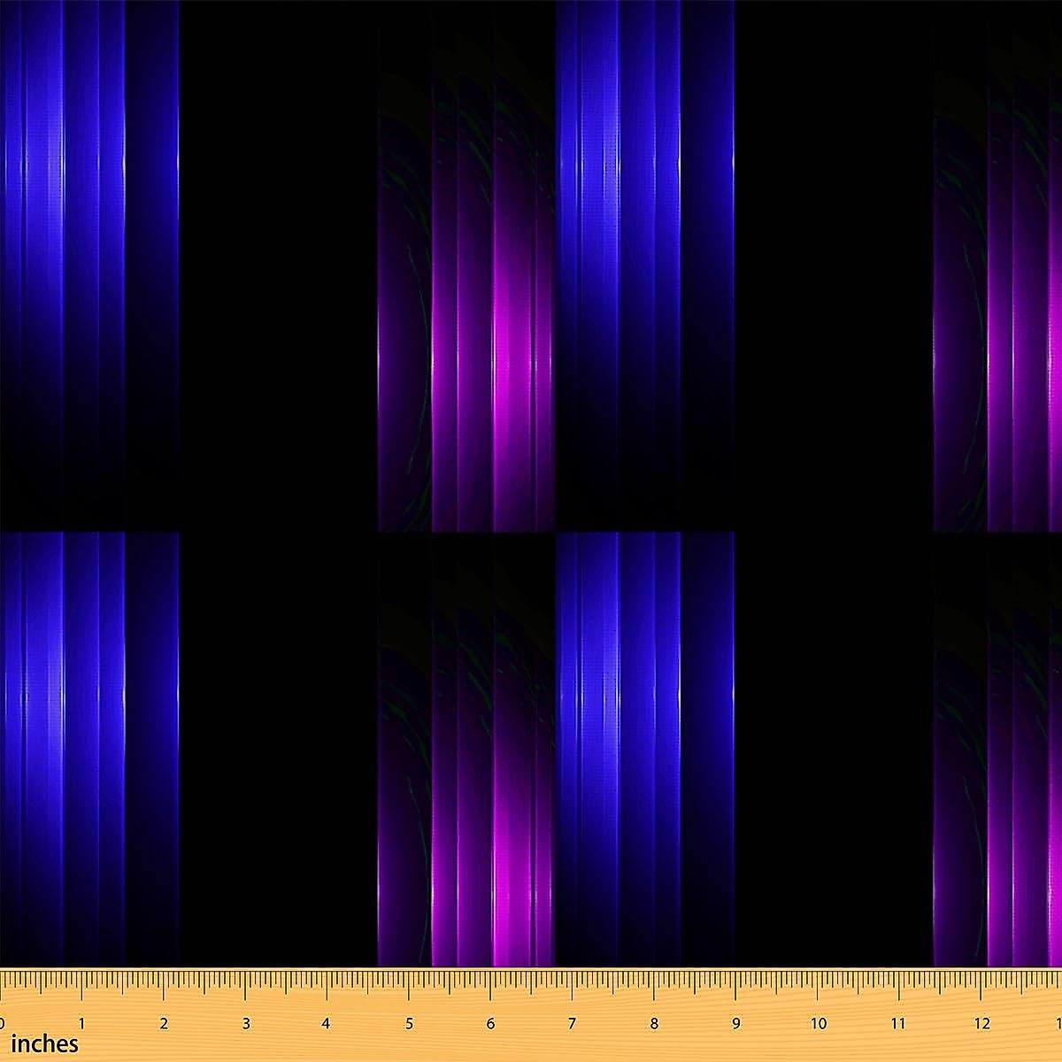 Feelyou Purple Blue and Black Geometric Ombre Upholstery Fabric for Chairs 10 Yards Abstract Striped Fabric by The Yard Kids Women Men Lightning Flash Waterproof Outdoor Fabric DIY Reupholstery Fabric