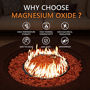 COSIEST 40.5-inch Outdoor Propane Fire Pit Coffee Table w Sandstone Round Base Patio Heater, 50,000 BTU Stainless Steel Burner, Free Lava Rocks, Rain Cover