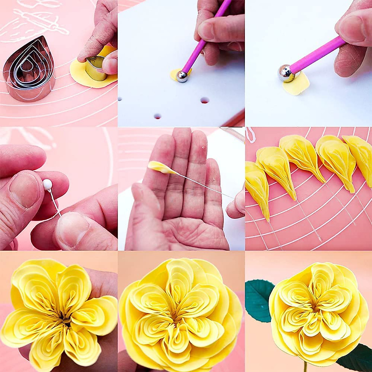 OTATEAN Cookie Cutters Food-Grade Stainless Steel Leaves Cookie Cutters Tear Shape Mold Pastry Baking Mould Raindrop Shape Cutter Set for Sugar, Cake, Pies, Snacks, Donuts, Bread Decoration (10 sets)