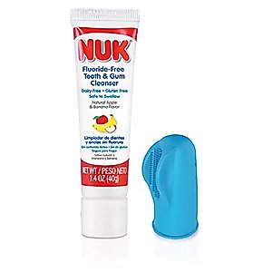 NUK Infant/Baby Tooth and Gum Cleanser with 1.4 Ounce Toothpaste
