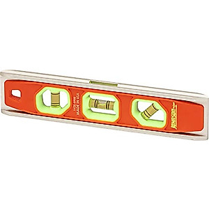 Johnson Level & Tool 1435-0900 Magnetic Glo-View Torpedo Level, 9", Orange, 1 Level