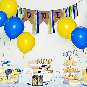 Blue and Yellow Balloon Garland Arch Kit, 122PCS Royal Blue Yellow Balloon Arch for Birthday Wedding Baby Bridal Shower Graduation Anniversary Bachelorette Decoration