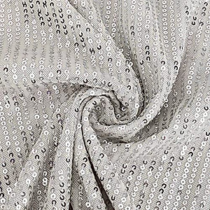 Summer Dress, Black Long Sleeve Dress Women Plus Size Dress for with Pockets Women's Fashion Loose Straight Sequin Glitter Dress Party Beaded Dress The Little Dress Sleeveless (M, Silver)