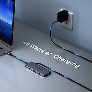 8K USB C HDMI Hub, Steam Deck Dock, USB C Adapter with 8K@30Hz, 4K@120Hz/60Hz/30Hz Ultra HDR Display, PD 100W, USB 3.0 * 2 for Steam Deck, MacBook Pro, Laptop with Thunderbolt4/3, Type C Connector