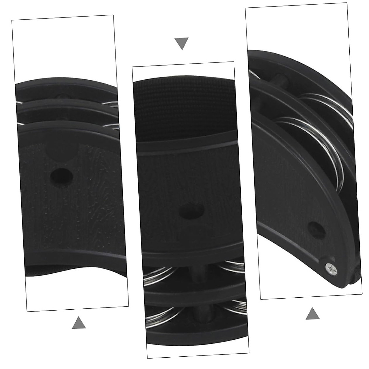 MILISTEN Foot Tambourine with Steel Jingles Cajon Box Drum Companion Accessory Foot Shaker Teaching Toys for Hand Percussion Instruments Black