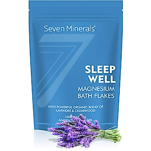 SleepWell Magnesium Chloride Flakes 3lb – Absorbs Better Than Epsom Salt - Unique & Natural Full Bath Soak Formula for Healthy Relaxation - with Cedarwood & Lavender