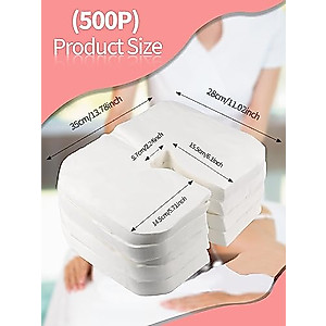 Disposable Face Cradle Covers, Kalolary Ultra Soft Non-Sticking Flat Face Rest Cover White Headrest Covers for Massage Tables, Chairs and Spa Bed (500pcs)