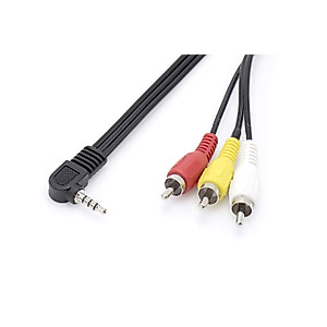 THE CIMPLE CO 3.5mm Male Jack to RCA Male Video and Audio Cable - Compatible with Roku and Tivo - NOT for Cameras - Composite Video Cable Connector (Red White Yellow) - 6 Feet