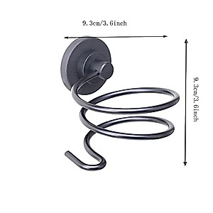 Magnetic Hair Dryer Holder, 1pcs Wall Mounted Hair Dryer Holder Blower Dryer Hanging Rack Magnet Zinc Alloy Hair Dryer Organizer Hook for Bathroom Bedroom