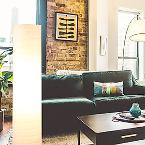 Mobestech Paper Lampshade Rice Paper Lamp Shade Simple Floor Lamp Shade Japanese Paper Lamp Replacement Lampshades for Home Bedroom Living Room Floor Light (Just Lampshade)