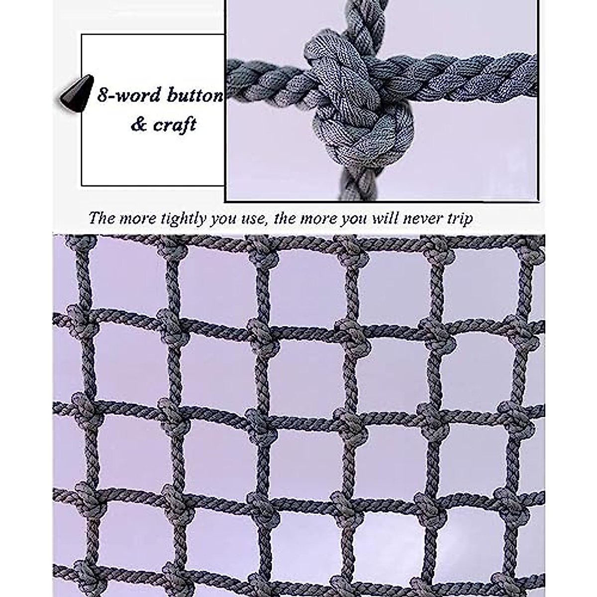 EkiDaz HXRW Rope Net Climbing Net for Kids Portable Protective Safety Net, for Indoor and Outdoor Playground Rope Net Playground Sets for Backyards (Size : 1 * 1m(3.3 * 3.3ft))