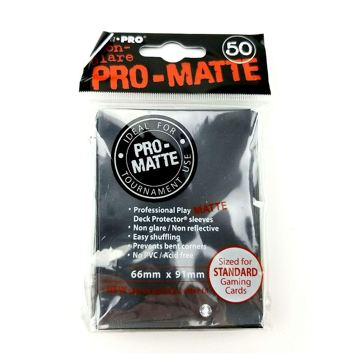 Ultra Pro 0598022 PRO-Matte (100 Count) Deck Protector Sleeves-Magic The Gathering, Black, 2x50ct, 100 Pack