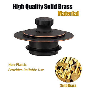 Artiwell Universal Lift and Turn Bath Drain Stopper and Cover, Bathtub Drain Stopper, Replaces Lift and Turn, Tip-Toe and Trip Lever drains for Tub, EZ Installation and Clearing (Oil Rubbed Bronze)