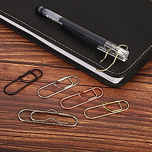 PATIKIL 2" Metal Pen Clip, 5 Pack Pen Holder Clip Pencil Clip Pen Clip Holder Pen Holder for Notebook Clipboard Book Journal, Black