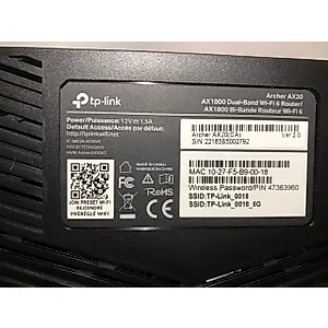 TP-Link WiFi 6 Router AX1800 Smart WiFi Router (Archer AX20) – 802.11ax Router, Dual Band Gigabit Router, Parental Controls, Long Range Coverage