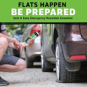 Slime 60187 Flat Tire Puncture Repair Sealant, Emergency Repair for Highway Vehicles, Suitable for Cars/Trailers, Non-Toxic, eco-Friendly, 18oz