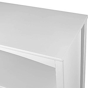 Shaker Style 3 Shelf Bookcase / Solid Wood / 36" High / Adjustable Shelving / Closed Back / Display Bookshelf for Living Room, Bedroom, Home and Office, White