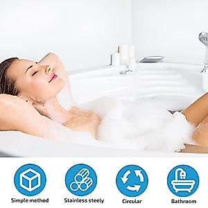Cabilock Table and Shower Fits Most Extendable Bath Bathtub Tubs European Tray Removable Sundries Golden Phone Accessories Sponge Bathroom Counter Bathing Toys Glass Proof Spa Shelf, with