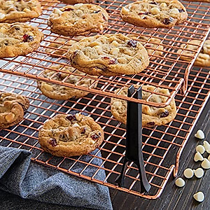 Nordic Ware Stackable Cooling 2 Copper Racks Plus 4 Snap-On Legs, 16.875 in × 11.5 in × 0.75 in