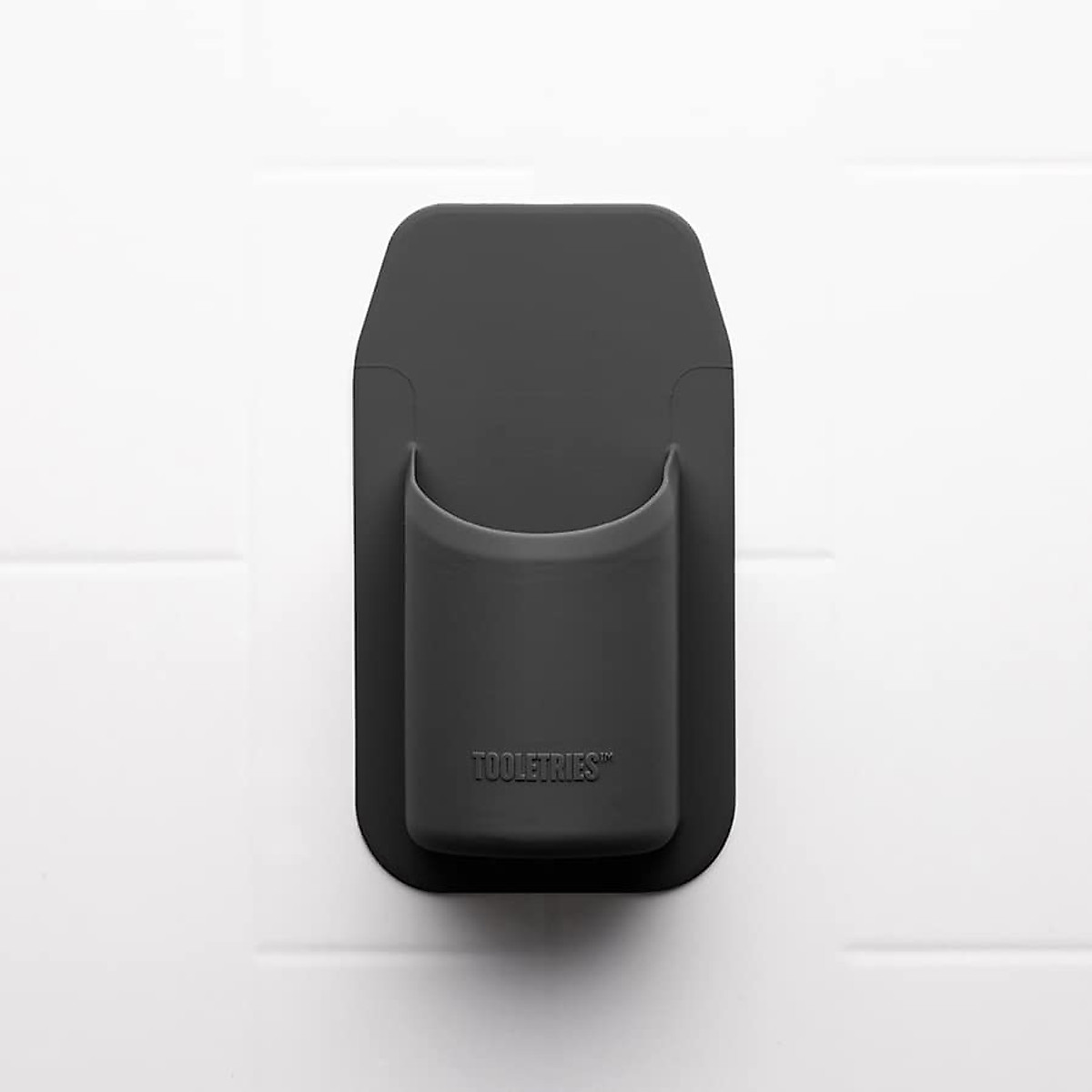 Tooletries - Slim Shower Drink Holder for Seltzer Can in The Shower in Partnership with 30 Watt - Holds 12oz Cans, for Hard Seltzer & Drinks - Silicone-Grip Technology - Charcoal