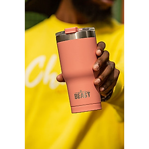 Beast 30 oz Tumbler Stainless Steel Vacuum Insulated Coffee Ice Cup Double Wall Travel Flask (Blossom Pink)