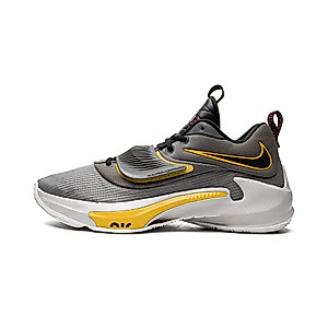 Nike mens Zoom Freak 3 Basketball Trainers Da0694 Shoes, Iron Grey/Black-vivid Sulfur, 8