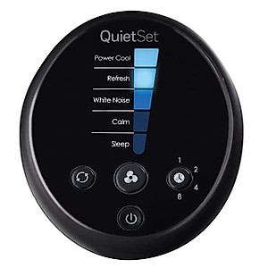 Honeywell QuietSet Oscillating Electric Tower Stand Fan 40”, Powerful and Quiet 5-Speeds with Remote Control, Black - HYF260BV2 (Renewed)