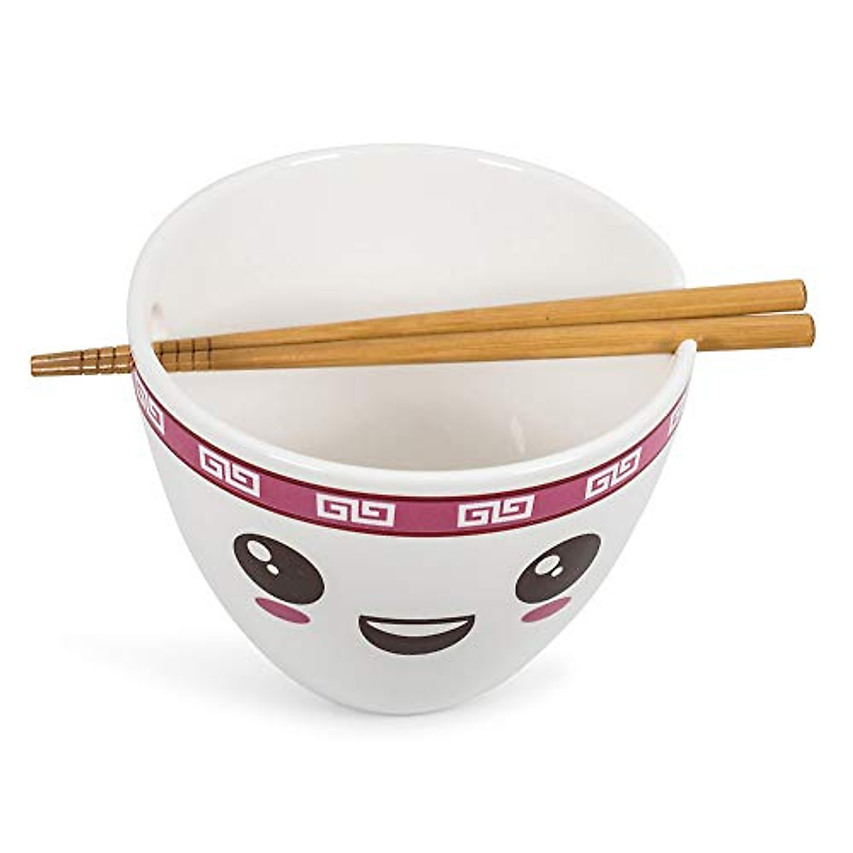 Toynk Miso Hungry Japanese Ceramic Dinner Set | 16-Ounce Ramen Bowl and Chopsticks Set