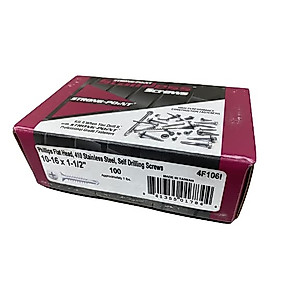 410 Stainless 10 X 1 1/2" Flat Phillips Head Self-Tapping Self-Drilling TEK Screw 1LB Convenient Packaging (100 PCS)