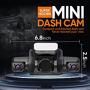 Hupejos 360° 4 Channel Dash Cam, 4K Front+1080P*2 Left Right, 3K Front +1080Px3, Built in GPS 5GHz WiFi, Voice Control, Super Night Vision, CPL Filter, Free 128GB Card, 24 Hours Parking Mode,V8-Plus