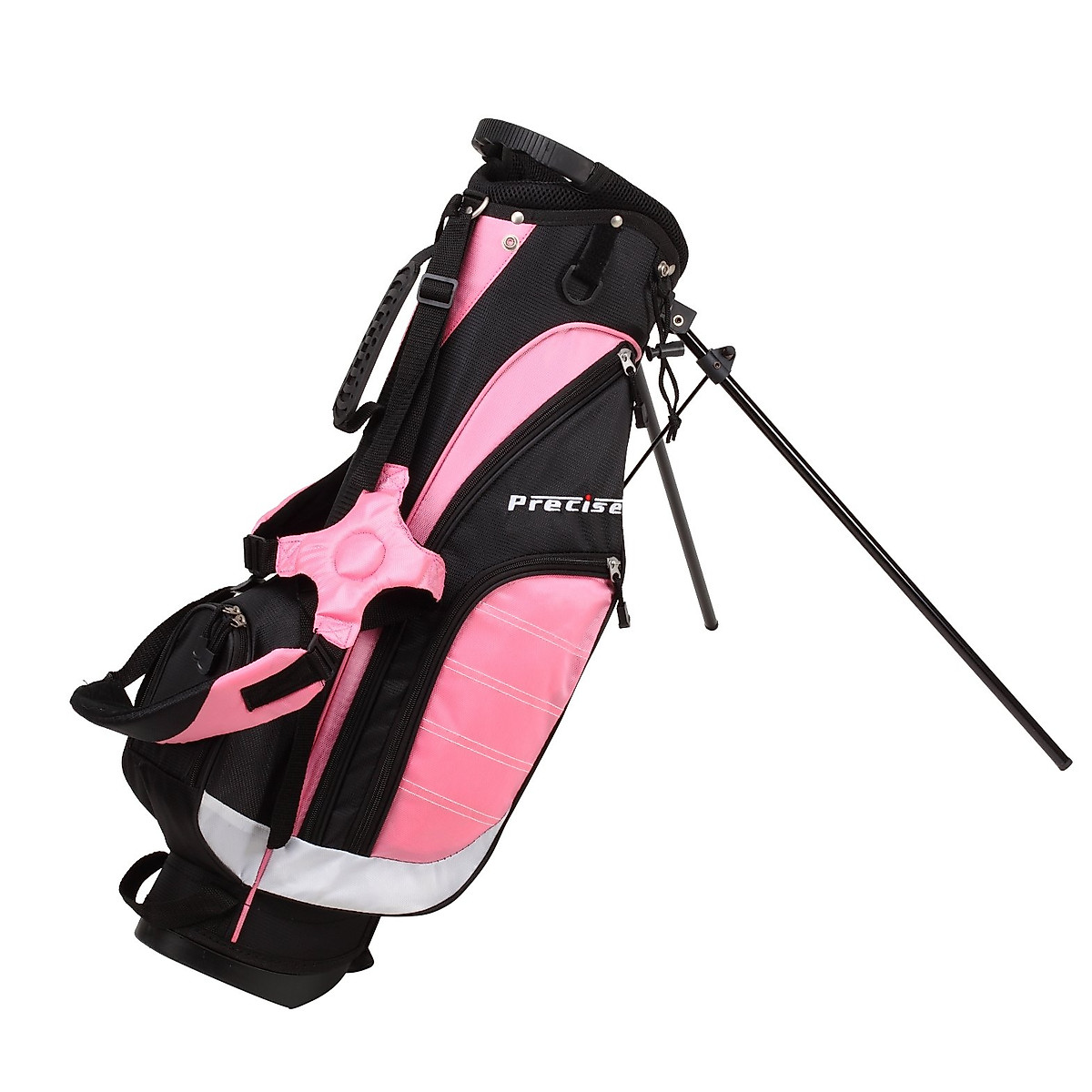 Remarkable Girls Right Handed Pink Junior Golf Club Set for Age 3 to 5 (Height 3' to 3'8") Set Includes: Driver (15"), Hybrid Wood (25*), 7 Iron, Putter, Bonus Stand Bag & 2 Headcovers