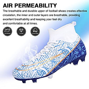 Mens Soccer Shoes Soccer Cleats Women Football Cleats Tacos De Futbol para Hombre Football Shoes for Turf Futsal Shoes Cleats Football Turf Cleats Professional Football Training Boots AG FG