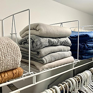 Evelots Wire Shelf Dividers -6 Pack- Closet Organization and Storage Optimization for Home/Office/Pantry/Garage - Tall Shelf Separator - Easy Clip-No Tool - Solid Coated Steel