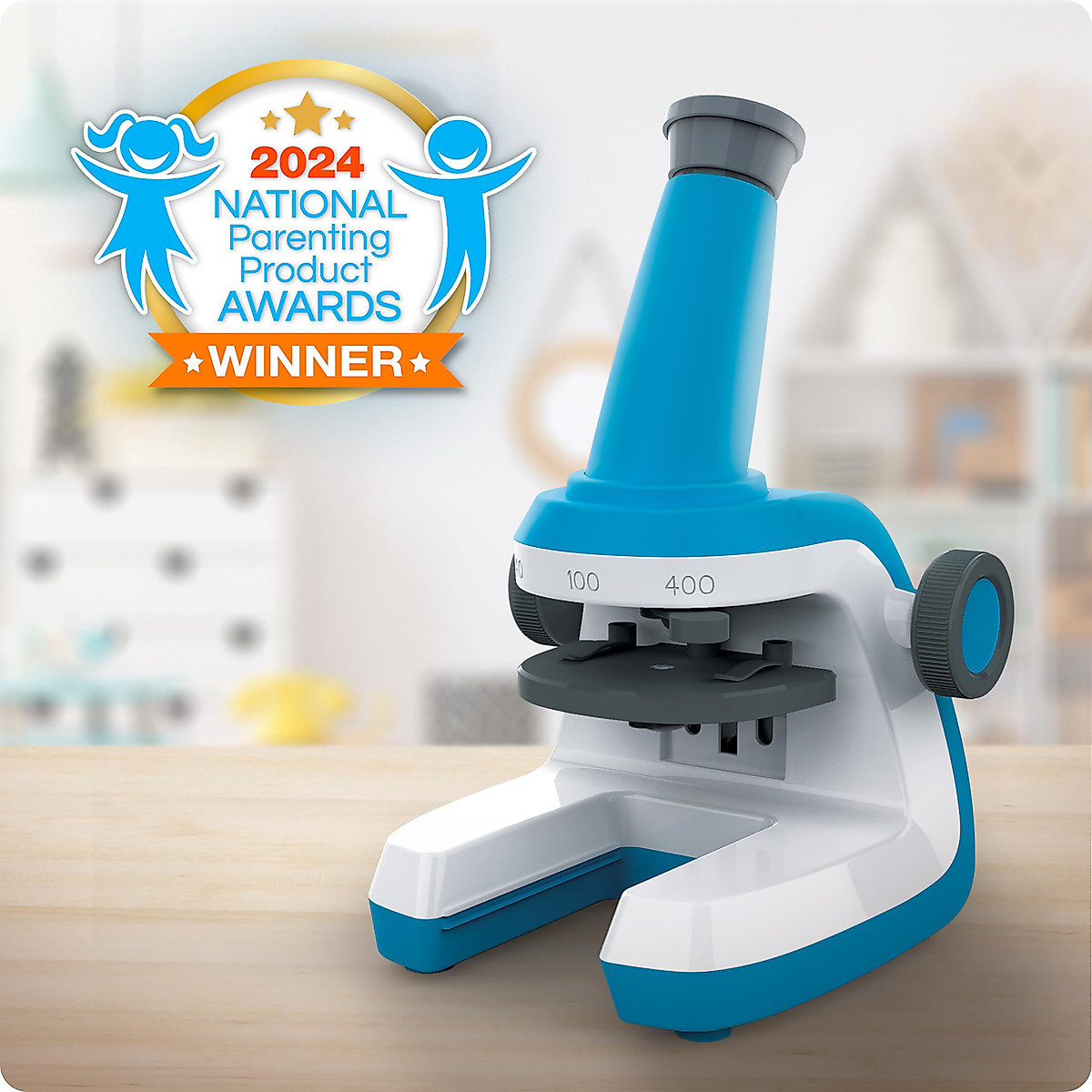 NATIONAL GEOGRAPHIC Microscope for Kids - Science Kit with an Easy-to-Use Kids Microscope, Up to 400x Zoom, Blank and Prepared Slides, Rock & Mineral Specimens, STEM Project Toy (Amazon Exclusive)