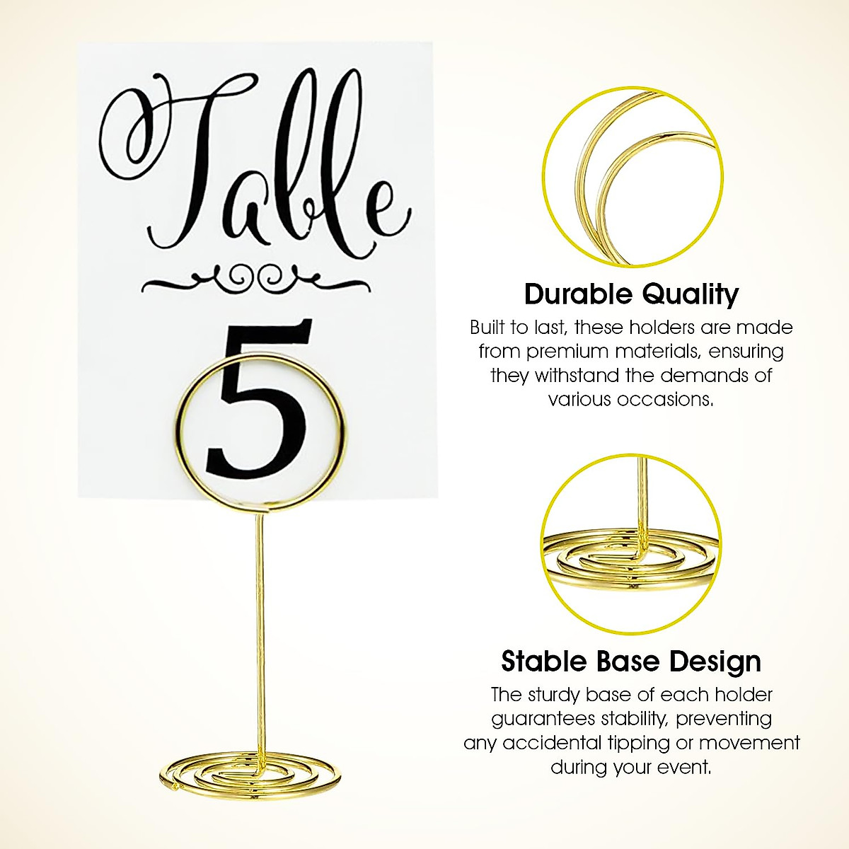 1 to 20 Table Numbers with Holders Base for Wedding Banquet Party Table Home Birthday DecorationPlace Card Holders