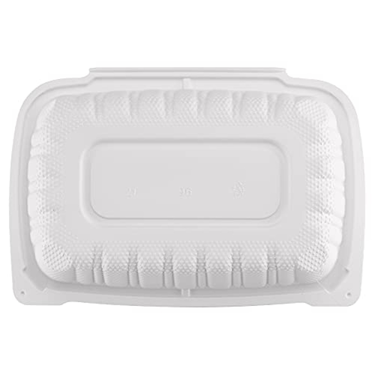 TIYA Clamshell Food Containers - White Bulk 200 Pack, 9x6in. - BPA Free Plastic To-Go Storage Containers - Microwavable Hinged Restaurant Takeout Tall Clamshells - Great for Meal Prep