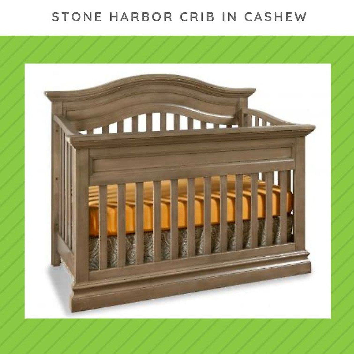 CC KITS Full-Size Conversion Kit Bed Rails for Westwood Design Cribs (Cashew, Option 1)