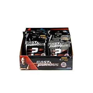 Jada Toys Fast & Furious Car (1 Model Car in Mystery Blind Pack) - 1 of 12 Detailed Nano Toy Cars Made of Metal (4 cm) for Fans and Collectors from 3 Years, Wave 1