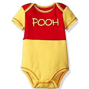 Disney Boys' Winnie the Pooh Bodysuit with Cap Set, Yellow, 0/3M