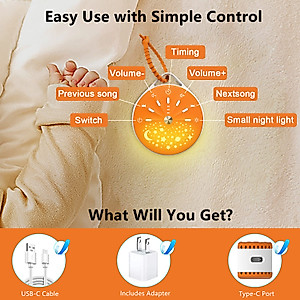 White Noise Machine Baby, Portable Sound Machine for Baby Kids Adult Sleeping, 10 Soothing Sounds, 7-Color Night, USB Rechargeable, Auto-off Timer, Sleep Noise Machine Therapy for Home, Office, Travel