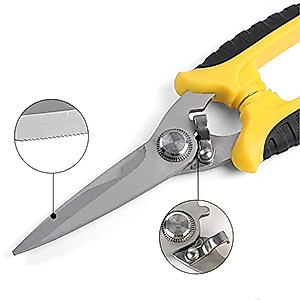 2 Pack Gardening Pruning Shears Handheld Pruner Scissors Set, Stainless Steel Curved And Straight Blades PP Non-Slip Handles,Suitable for Trimming Roses,Indoor Bonsai,Grapes,Branches